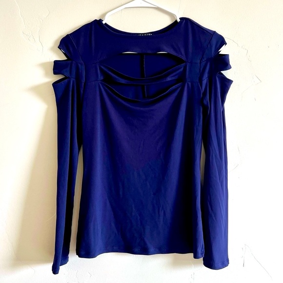 VENUS | Tops | Venus Modern Cut Out Top In Midnight Blue | Poshmark